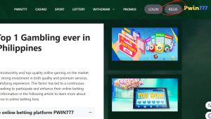 PWIN777 - Top 1 Gambling ever in Philippines